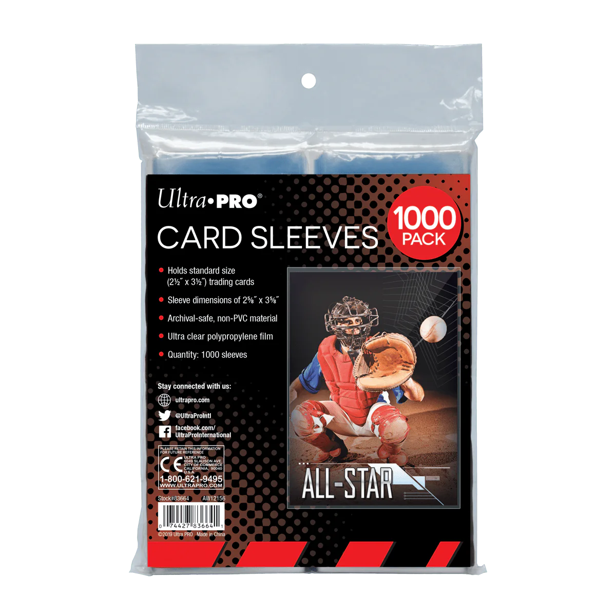 Ultra Pro - 2.5" x 3.5" Soft Trading Card Penny Sleeves (1000ct) | 101474