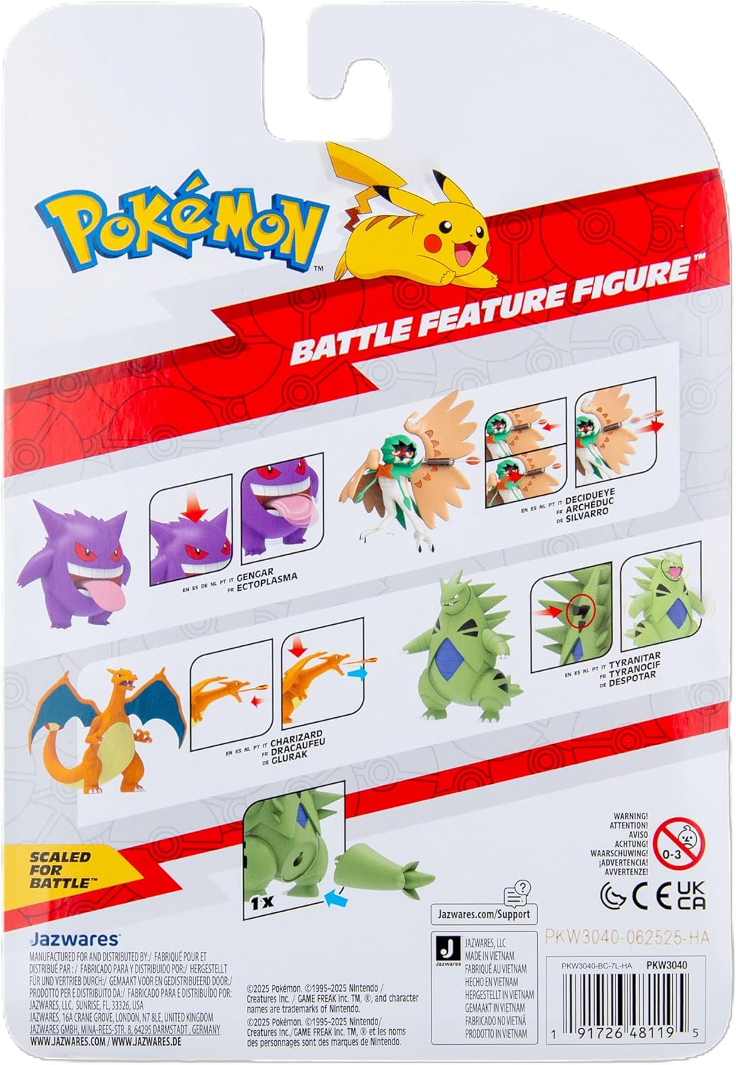 Jazwares: Pokémon Battle Feature Figure Tyranitar - Battle Figure 11cm ...